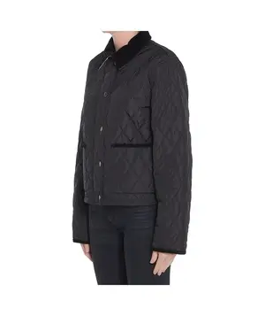 Burberry Collared Quilted Cropped Jacket