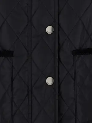 Burberry Collared Quilted Cropped Jacket