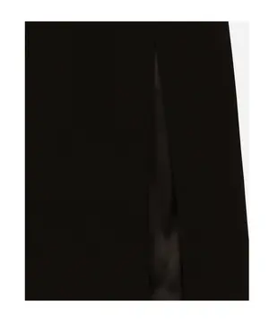 Dolce & Gabbana Satin Bow Belted Midi Pencil Skirt With Side Slit - Black