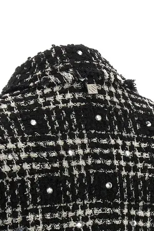 Giuseppe Di Morabito Rhinestone Embellished Double-breasted Tweed Jacket