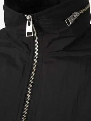 AMI Paris Logo Printed Zip-up Jacket - Black