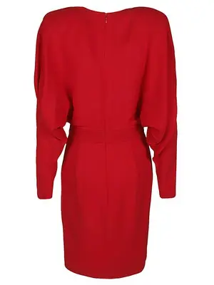 Alexandre Vauthier V-neck Long Sleeve Dress