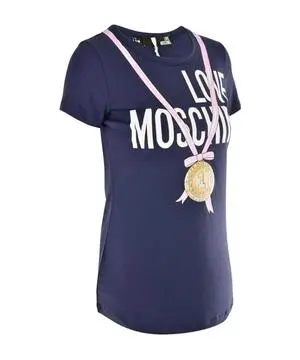 Moschino Medal Print Round Neck Short Sleeve T-shirt