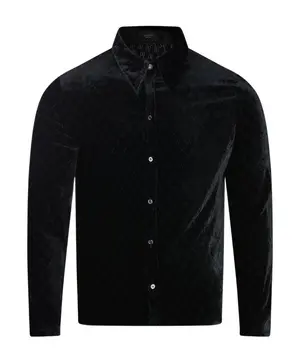 Gucci Stretch Gg Velvet Devoré Shirt - Black
