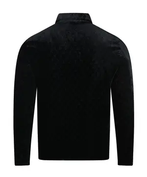 Gucci Stretch Gg Velvet Devoré Shirt - Black