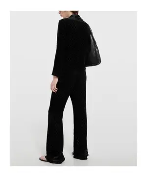 Gucci Stretch Gg Velvet Devoré Shirt - Black