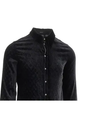 Gucci Stretch Gg Velvet Devoré Shirt