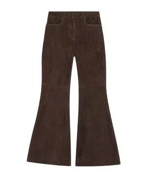 REMAIN BIRGER Flared Suede Trousers