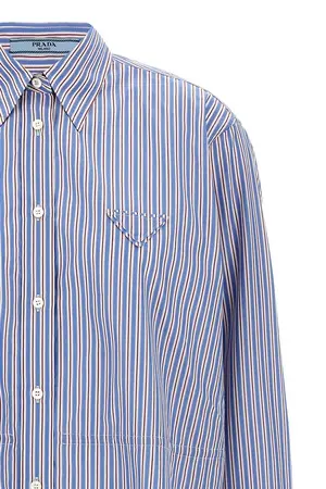 Prada Long Sleeve Striped Shirt