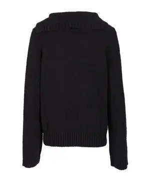 LOULOU STUDIO Ribbed Bouclette Knit Sailor Collar Pullover