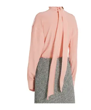 Gucci Crepe De Chine Shirt With Neck Bow - Pink