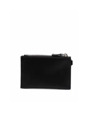 Prada Logo Plaque Zip-up Wallet