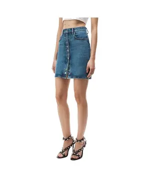 Alexander Wang High Waisted Button-up Denim Skirt