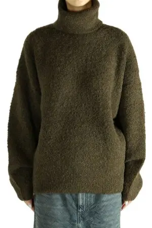 TOTEME High Neck Textured Long Sleeve Sweater