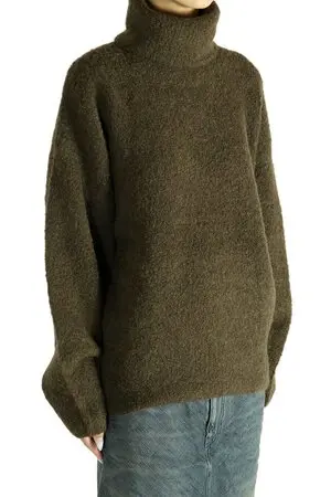 TOTEME High Neck Textured Long Sleeve Sweater