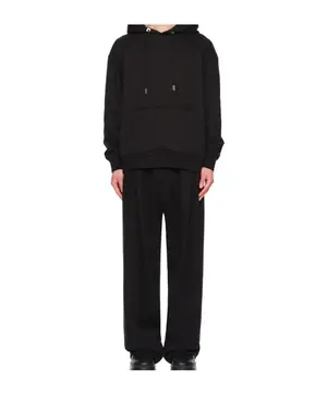 WOOYOUNGMI Hooded Sweatshirt With Floral Graphic - Black