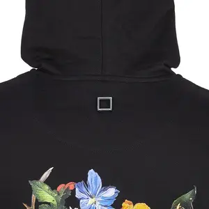 WOOYOUNGMI Hooded Sweatshirt With Floral Graphic - Black