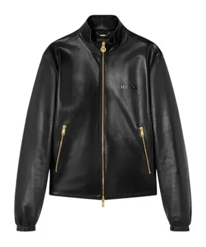 Versace Leather Outerwear For Men