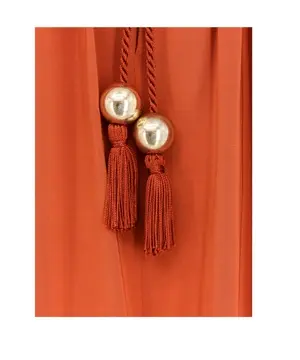 Max Mara Sleeveless Halter Neck Dress With Drawstring And Metal Details