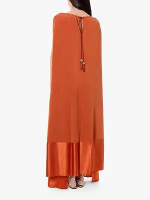 Max Mara Sleeveless Halter Neck Dress With Drawstring And Metal Details