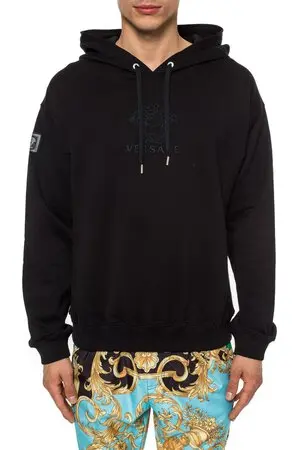 Versace Embroidered Logo Hoodie
