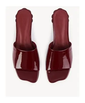 Chloé Patent Calfskin Flower Mules