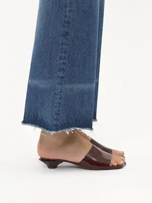 Chloé Patent Calfskin Flower Mules