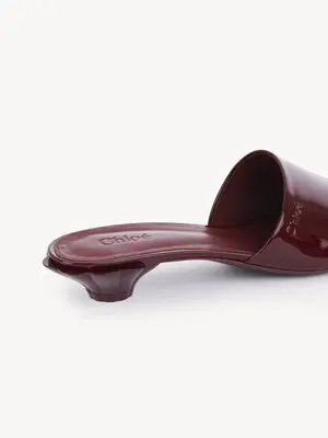 Chloé Patent Calfskin Flower Mules