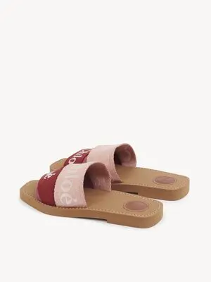 Chloé Woody Logo Detailed Sandals - Brown