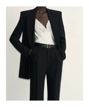 Saint Laurent Single-breasted Peak Lapel Jacket - Black