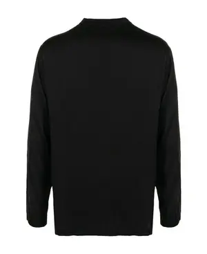 TOM FORD Long-sleeved Half Buttoned Pyjama Shirt - Black