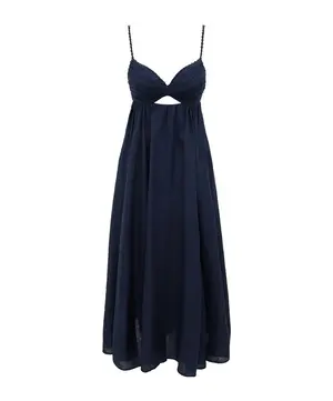 Zimmermann Zimmermann Organic Linen Maxi Dress Dark Blue