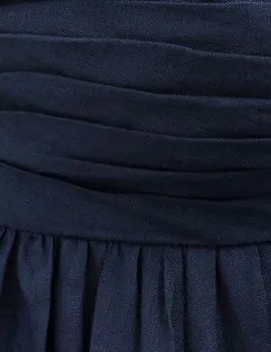 Zimmermann Organic Linen Maxi Dress - Deep Blue