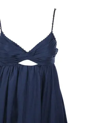 Zimmermann Organic Linen Maxi Dress - Deep Blue
