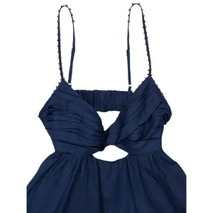 Zimmermann Organic Linen Maxi Dress - Deep Blue