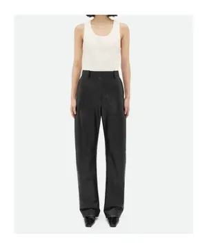 Bottega Veneta Leather Wide-leg Trousers
