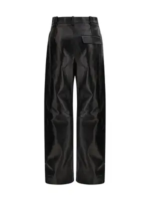 Bottega Veneta Leather Wide-leg Trousers