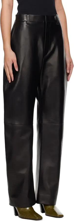 Bottega Veneta Leather Wide-leg Trousers