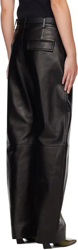 Bottega Veneta Leather Wide-leg Trousers