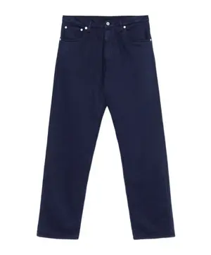Prada Logo Plaque Straight-leg Jeans - Blue