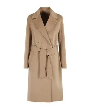 Max Mara Double-breasted Belted Long Coat - No