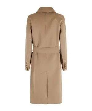 Max Mara Double-breasted Belted Long Coat - No