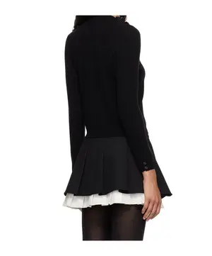 SHUSHU/TONG Lace Trimmed Cardigan