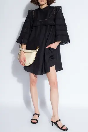 Isabel Marant Étoile Pintuck Lace-panel Silk Dress