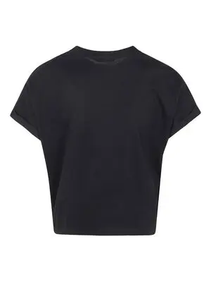 Balmain Logo Embroidered Cropped T-shirt