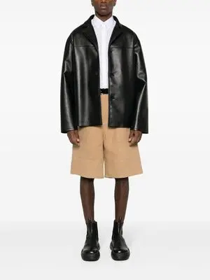 Fendi Logo Patch Wide-leg Shorts