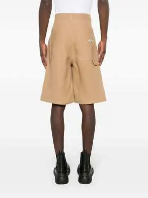 Fendi Logo Patch Wide-leg Shorts