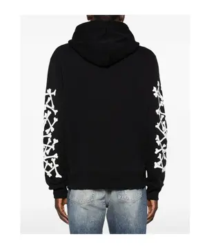 Amiri Bones Stacked Graphic Hoodie - Black