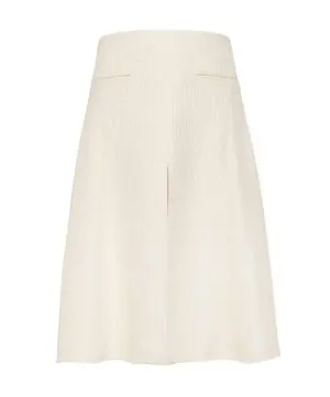 Alaïa Low Rise Mid-length Skirt With Slit Detail