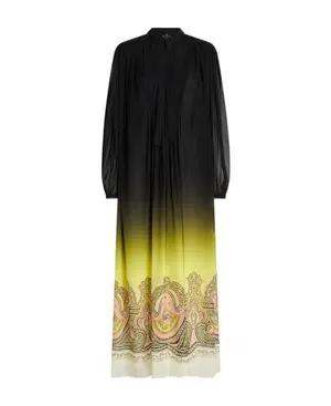 Etro Gradient Paisley Print Maxi Dress